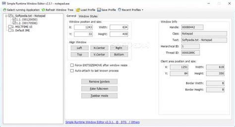 Simple Runtime Window Editor Download Softpedia