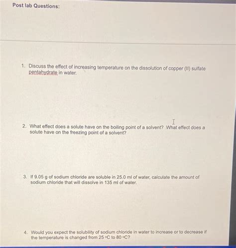 solved laboratory report results the laboratory data is in
