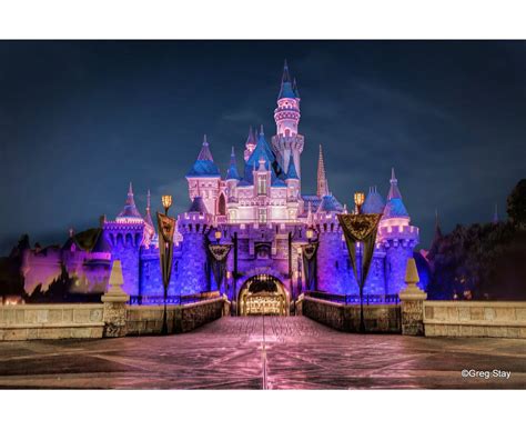 Sleeping Beauty Castle At Night