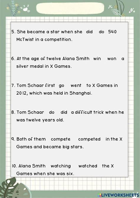 Regular Irregular Verbs Activity Live Worksheets