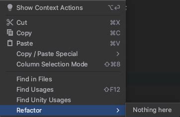 Rider S Refactor Menu Is Not Available Rider Support JetBrains