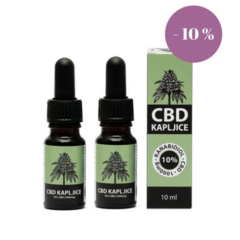Akcija - CBD olje (kapljice) 2 x 10 ml x 10 % CBD