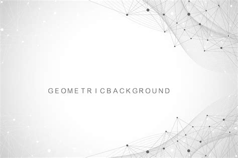 Premium Vector Geometric Abstract Background With Connected Lines And Dots