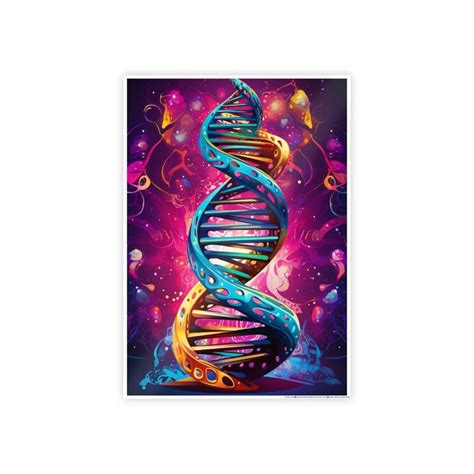 Genetic Art Poster Dna Poster Science Posters Classroom Poster Wall