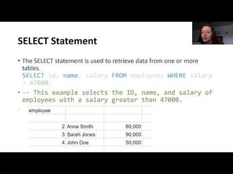 SQL Keywords INSERT SELECT UPDATE DELETE YouTube