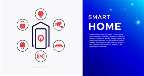 Premium Vector Home Control Using Remote Via A Smartphone Connected To The Internet Home