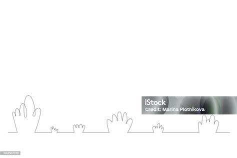 Continuous Line Drawing Grass On White Background Vector Illustration Stock Illustration