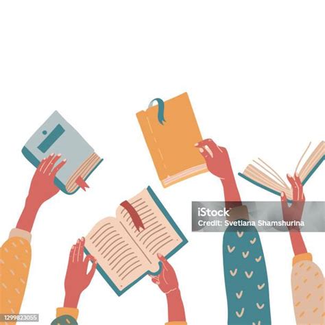 다채로운 책을 들고 손세트 개념 플랫 벡터 일러스트레이션 교육 학교 읽기 테마 책에 대한 스톡 벡터 아트 및 기타 이미지 책 도서관 아이 Istock