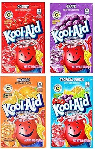 Kool Aid Unsweetened Drink Mix Packets Assorted Flavors Tropical