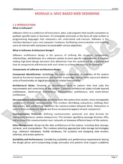 Vtucode In 21cs62 Module 1 2021 Scheme Pdf