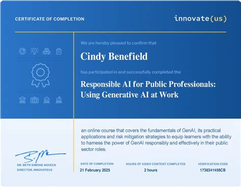 Im Happy To Share That Ive Completed The Course Responsible Ai For Public Professionals