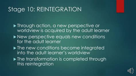 Ppt Jack Mezirows Stages Of Transformative Learning Powerpoint