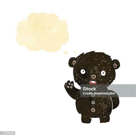 말풍선이 있는 기분이 블랙 테디베어 만화 캐릭터 2015년에 대한 스톡 벡터 아트 및 기타 이미지 2015년 곰 그리기 Istock
