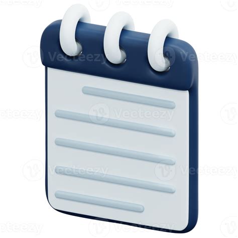Notepad 3d Render Icon Illustration 11649485 Png