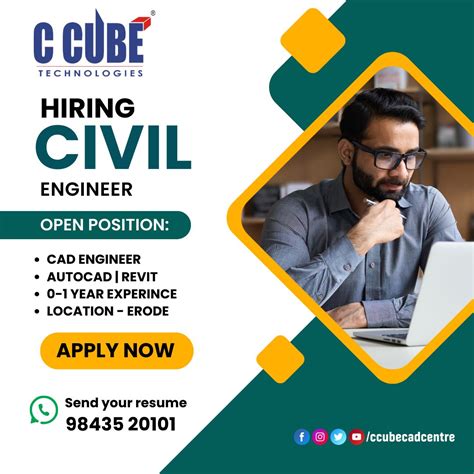 C Cube Cad Centre On Linkedin Hiring Civilengineer Cadengineer Erode