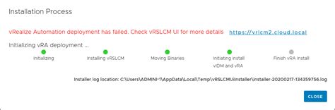 Vrealize Automation Easy Installer Lcmvravaconfig590003 Error