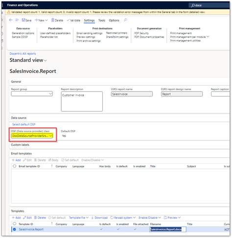fix a metadata mismatch error during report validation docentric forum