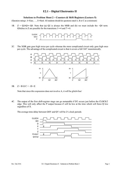 2017 2018 Tutorial Sheet 2 Counters And Shift Registers Solutions