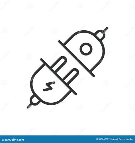 Unplugged Connector Icon Simple Line Outline Vector Elements Of Connectors And Cables Icons