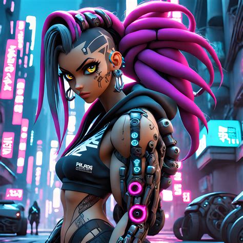 Cyberpunk Girl 55 By Flunex On Deviantart