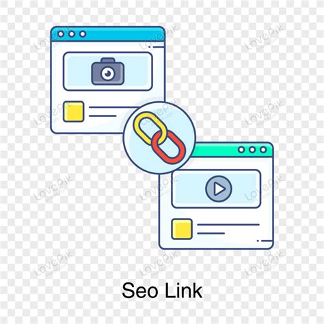 Seo 링크 아이콘의 편집 가능한 평면 디자인 Png 일러스트 무료 다운로드 Lovepik