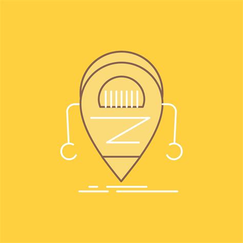 Android Beta Droid Robot Technology Flat Line Filled Icon Beautiful Logo Button Over Yellow