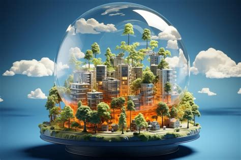 Premium Ai Image Isometric Ozone Layer Illustration