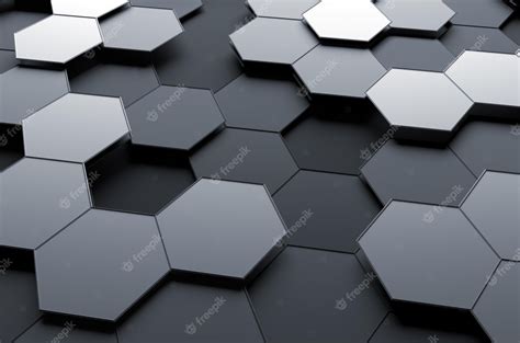 Premium Photo Abstract 3d Rendering Of Surface With Hexagons