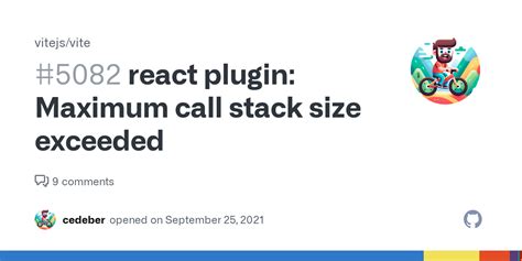 React Plugin Maximum Call Stack Size Exceeded · Issue 5082 · Vitejs