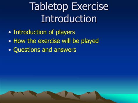 PPT Table Top Exercise PowerPoint Presentation Free Download ID 6848698