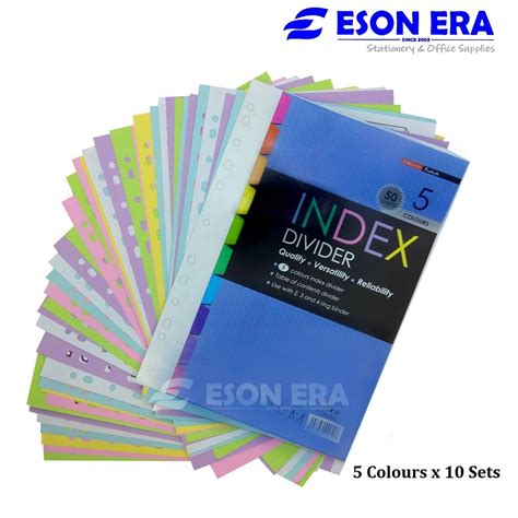 Uni Index Divider A4 Paper Colour Index Divider File Filing