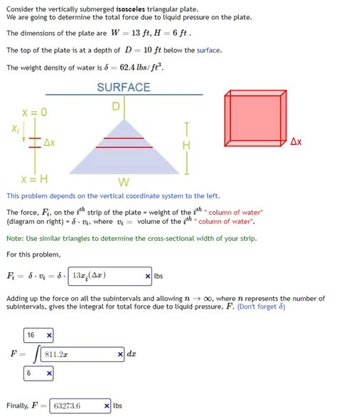 solved consider the vertically submerged isosceles triangular plate we
