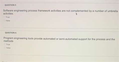 Solved Software Engineering Process Framework Activities Are