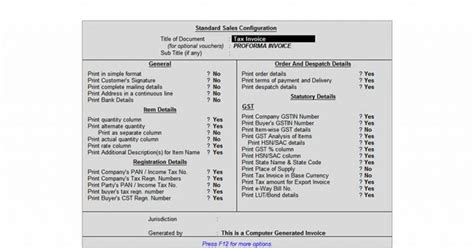Invoice Formatting In Tally Steps For Tally Invoice Customization