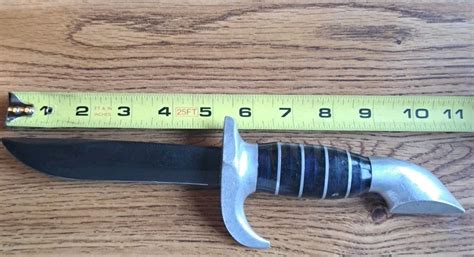 Vintage Wwii Hand Made Trench Art Knife Plexiglass Gun Turret