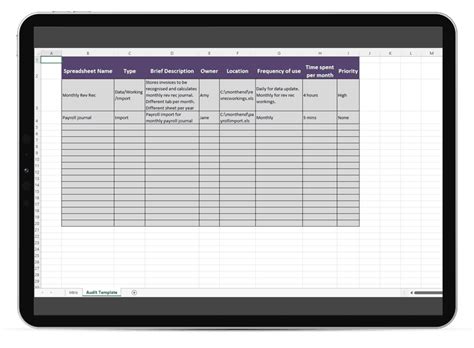 Free Workbook Download Excel Audit Template