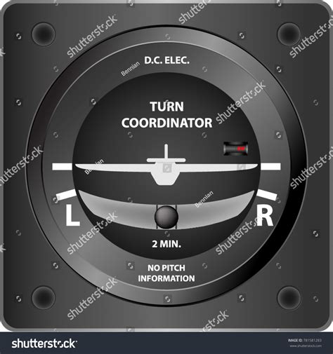 Plane Instrument Turn Coordinator Indicator On Stock Vector Royalty Free 781581283 Shutterstock