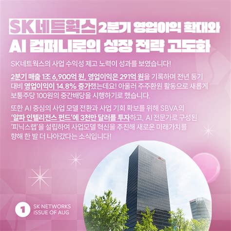 ISSUE of SK networks AUGUST ㅅㅋN