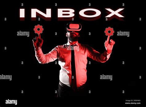 Text Showing Inspiration Inbox Conceptual Photo Electronic Folder In Which Emails Received By