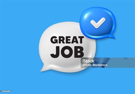 훌륭한 직업 상징 모집 대행사 서명 텍스트 상자 말풍선 3d 아이콘입니다 벡터 경외감에 대한 스톡 벡터 아트 및 기타 이미지