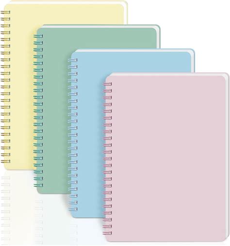 4 Pack Spiral Notebooksa5 Size Hardcover Spiral Notebookcollege Ruled