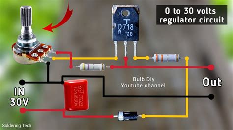 How To Make Voltage Regulator Circuit Diy Variable Voltage Supply Using Transistor 0 To 30