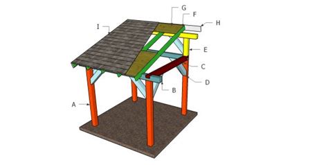 8×8 Pavilion Lean To Roof Plans Myoutdoorplans