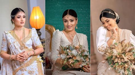 Sri Lankan Beautiful Bridal Saree Traditional Kandyan Bride Bridal