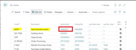 How To Create A New Number Series In D365 Business Central Encore Business Solutions