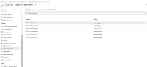 I Am Not Able To Create Azure Storage Account To My Free Trial Account Microsoft Qanda