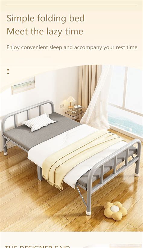 Portable Folding Bed Frame Household Dormitory Simple Small Bed 8090