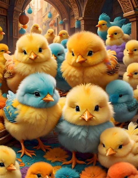 Premium Photo Fluffy Cute Chicks