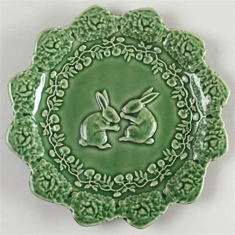 Rabbit Green Dinner Plate By Bordallo Pinheiro