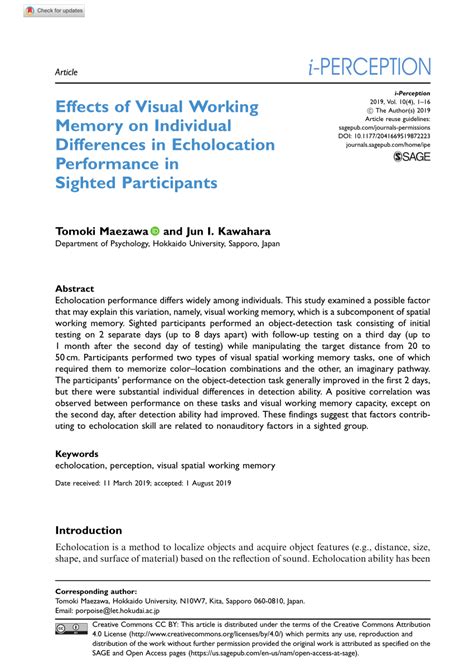Pdf Effects Of Visual Working Memory On Individual Differences In